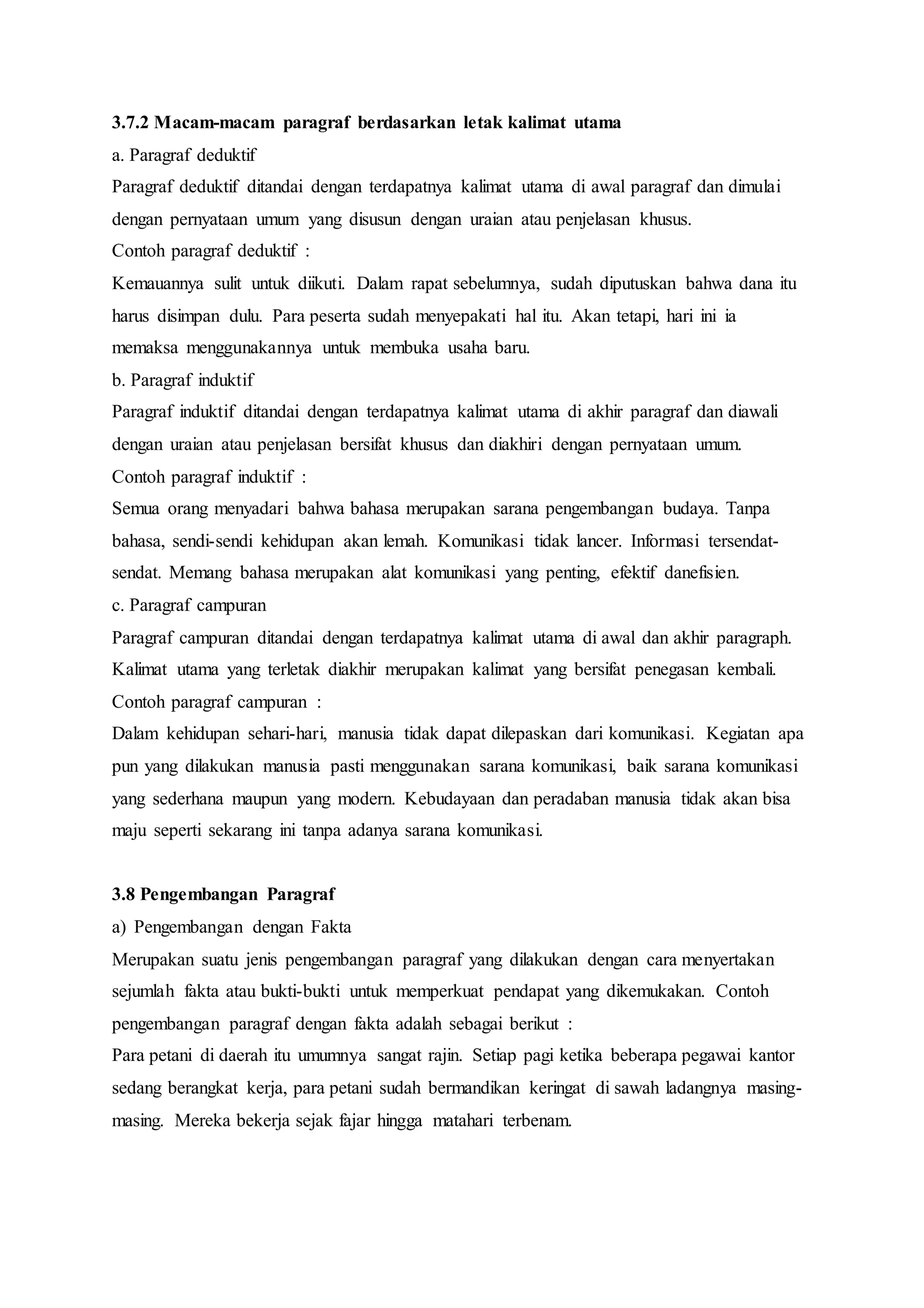Makalah bahasa indonesia paragraf | DOCX