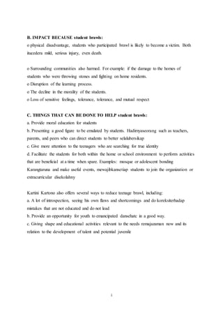 Makalah bahasa inggris tawuran | DOCX