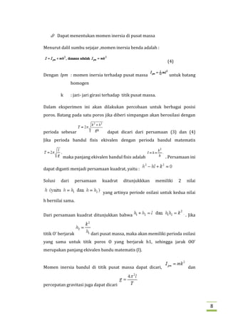 Makalah bandul fisis | DOCX