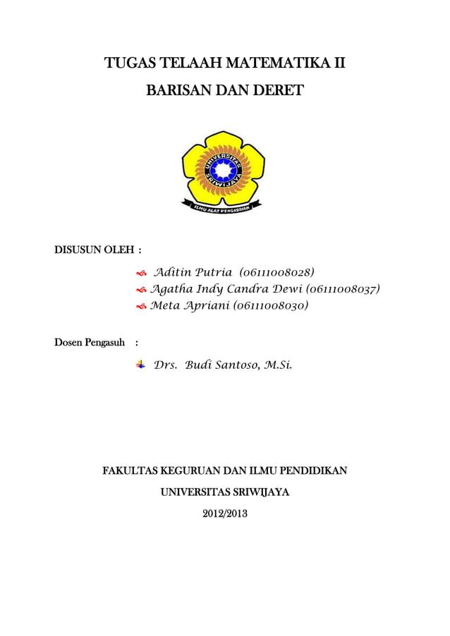 Makalah barisan dan deret | DOCX