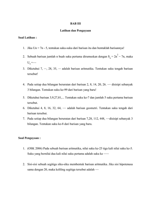 Makalah barisan dan deret | DOCX