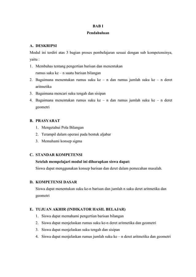 Makalah barisan dan deret | DOCX