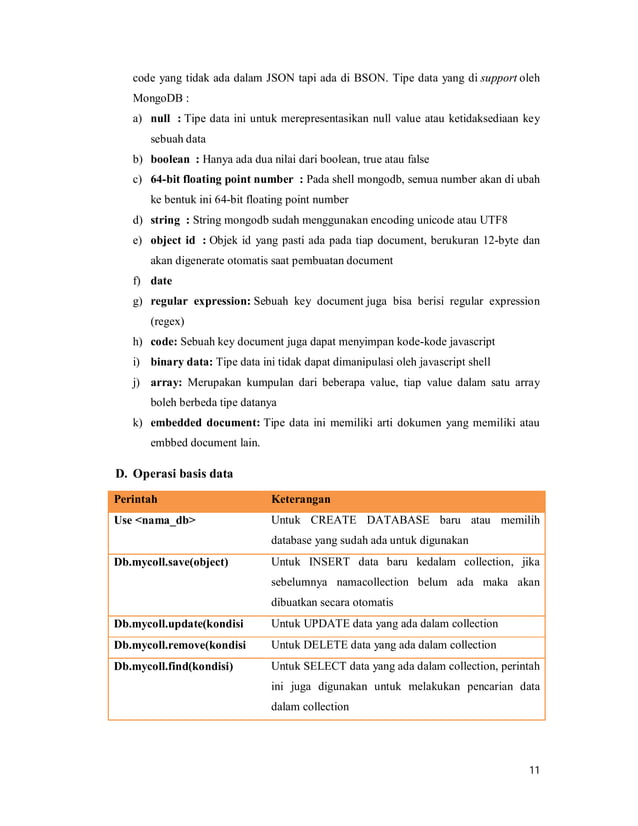 Basis Data Non Relasional: NoSQL dan MongoDB | PDF