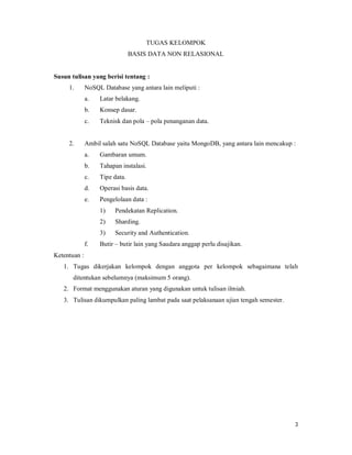 Basis Data Non Relasional: NoSQL dan MongoDB | PDF