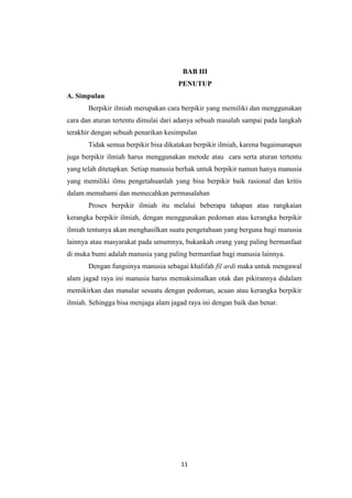 Makalah berfikir ilmiah | PDF