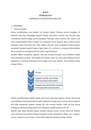 Makalah berpikir ilmiah dan bertindak kreatif | DOCX