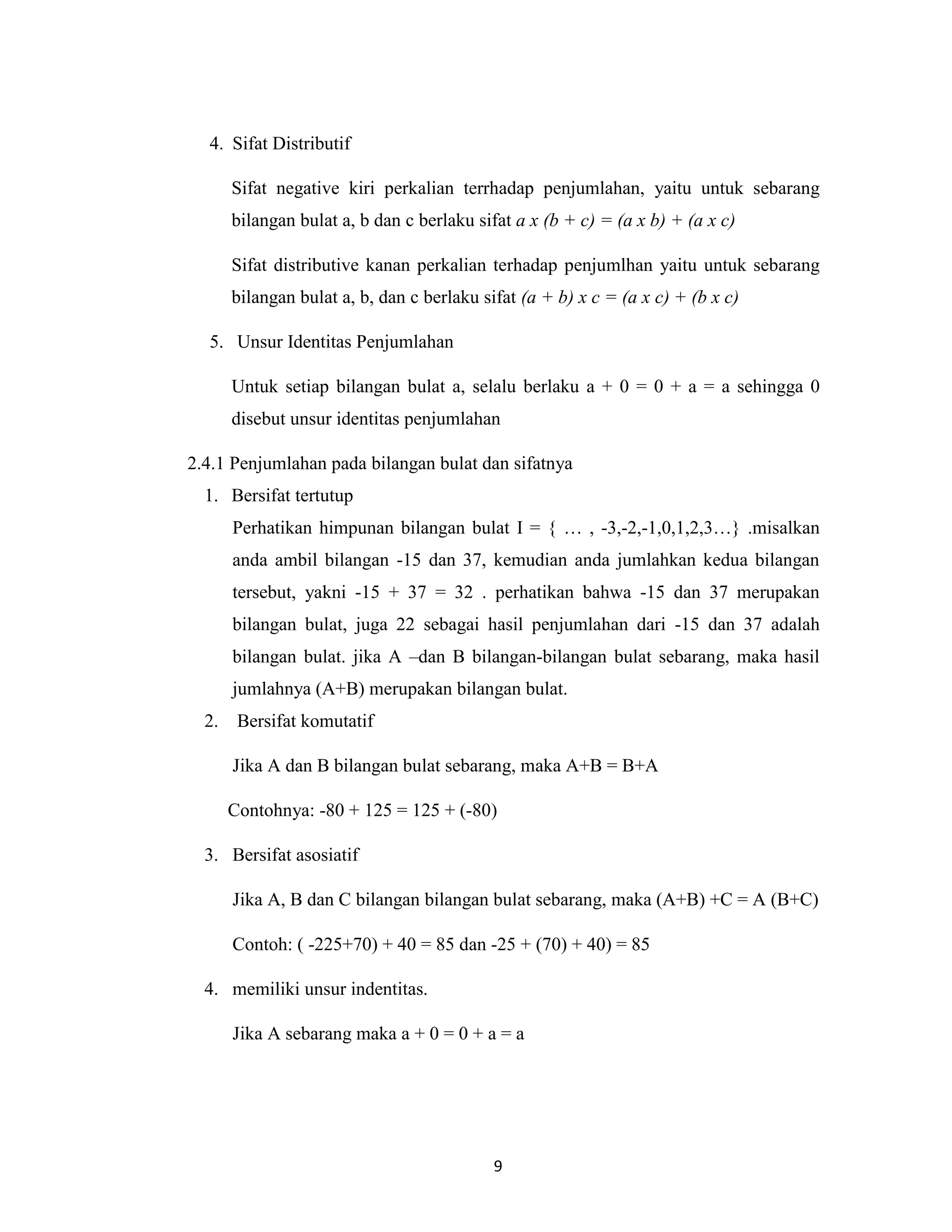 Makalah bilangan bulat | PDF