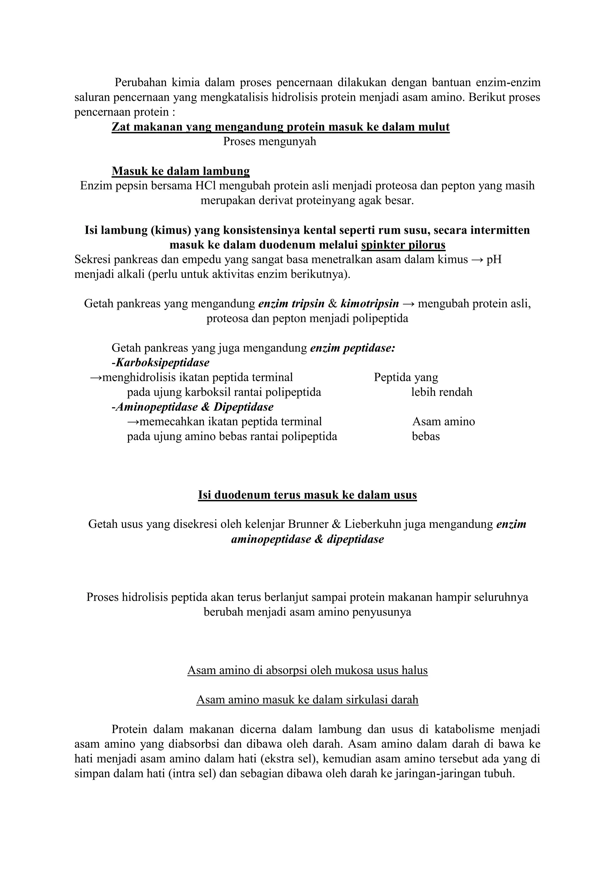 Makalah biokimia metabolisme protein dan asam amino | DOCX