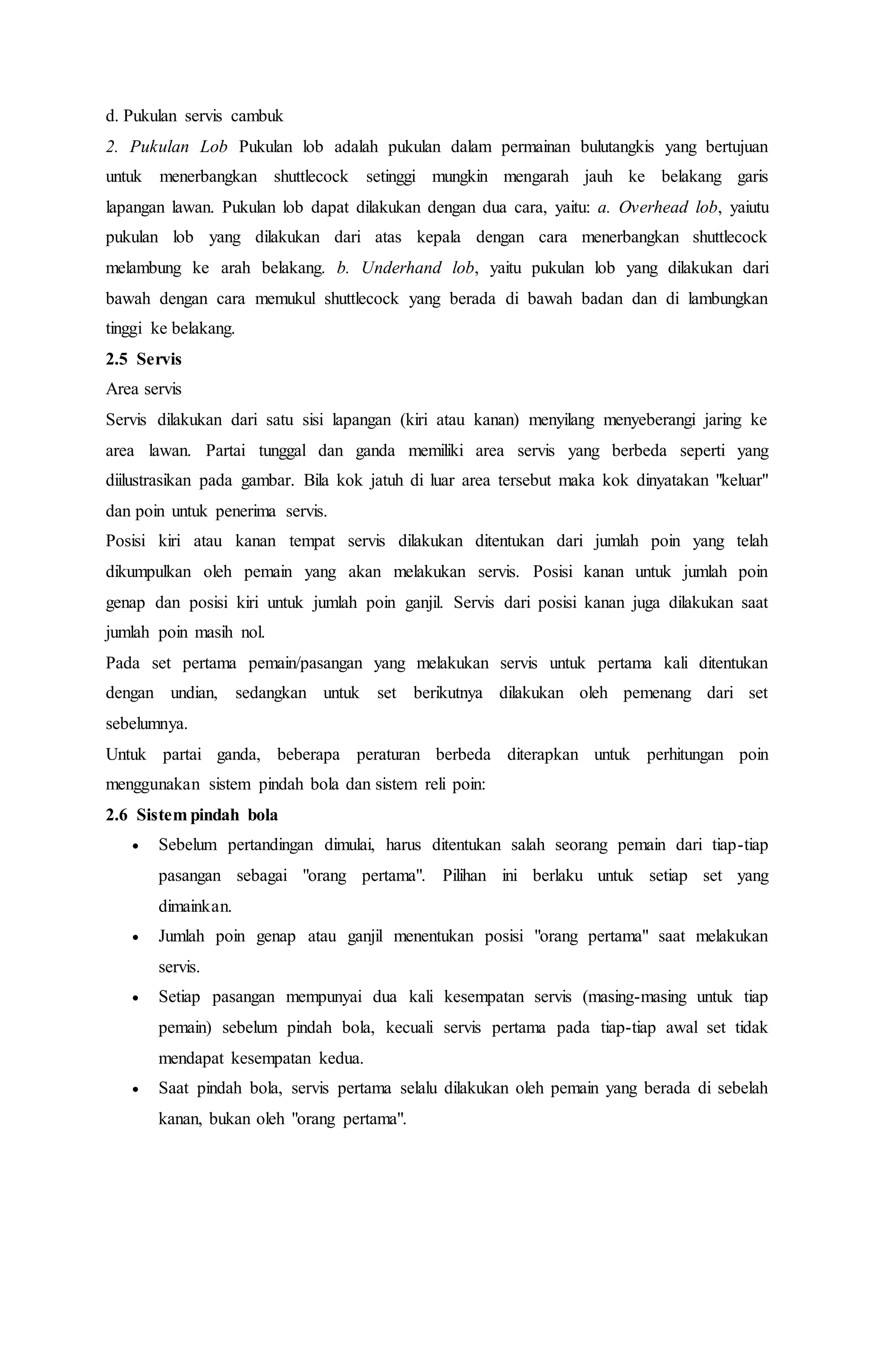 Makalah bulu tangkis 2 | DOCX