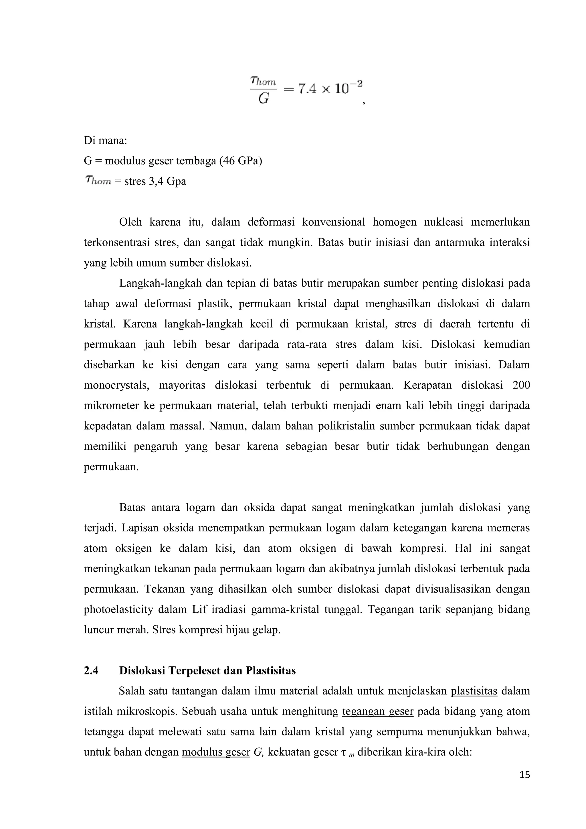 cacat kristal dan dislokasi | DOCX