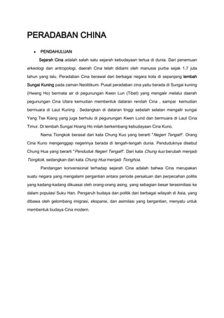 Makalah Peradaban Cina | DOCX