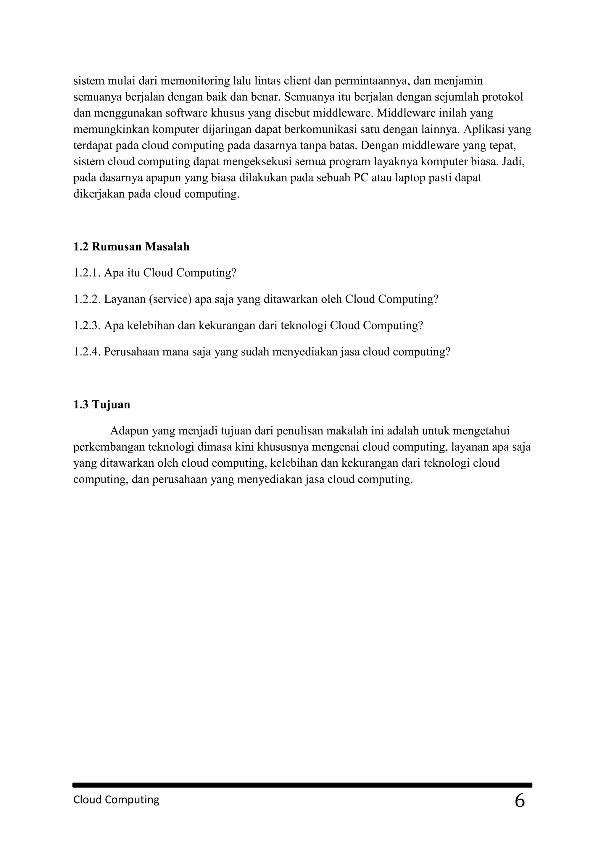 Makalah cloud computing | PDF