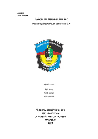 MAKALAH DAKWAH DAN PERUBAHAN PERILAKU.docx