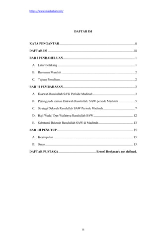 Makalah dakwah nabi periode madinah | PDF