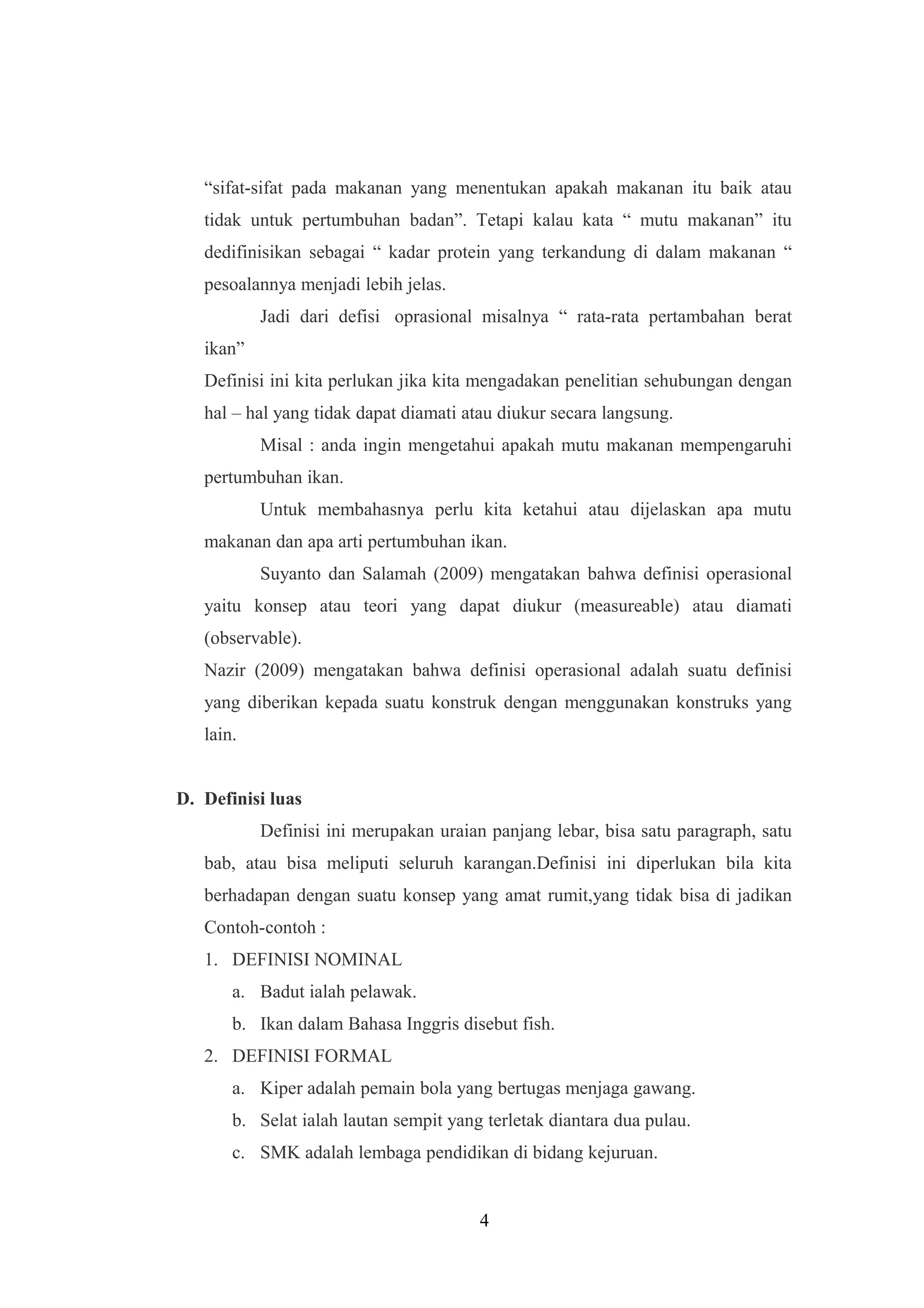 Makalah definisi nominal dan operasional | DOC