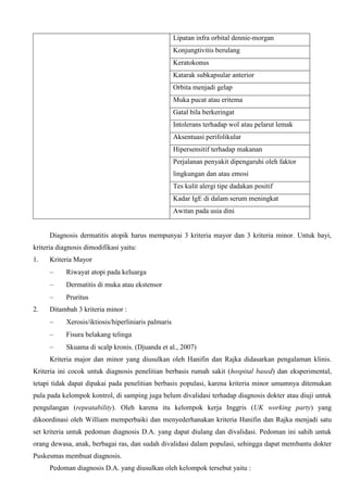Makalah dermatitis atopik part 1 | DOCX