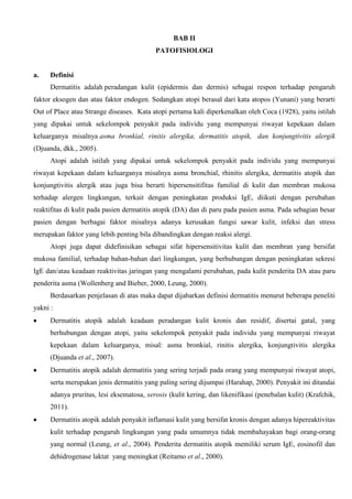 Makalah dermatitis atopik part 1 | DOCX