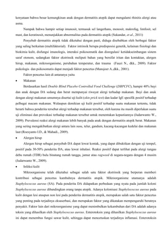Makalah dermatitis atopik part 1 | DOCX
