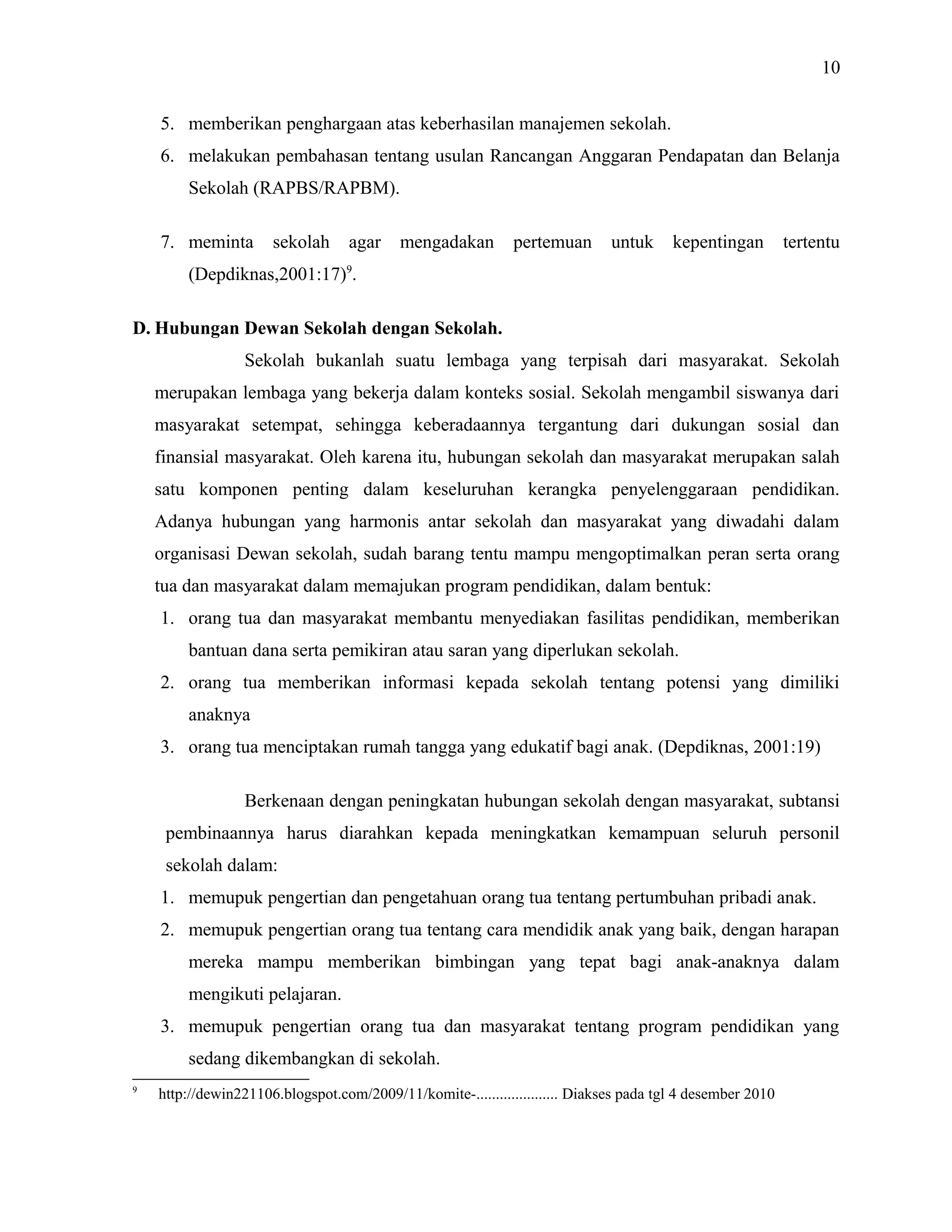 Makalah dewan sekolah | DOC