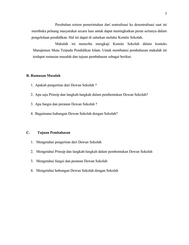 Makalah dewan sekolah | DOC