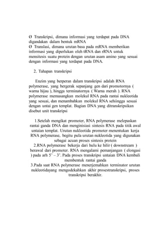 Makalah dna dan protein | PDF