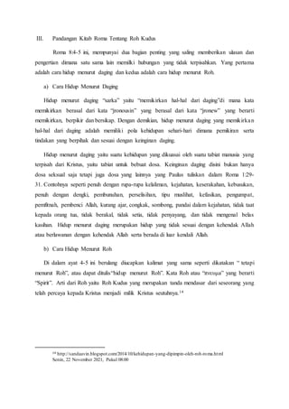 MAKALAH HIDUP YANG DIPIMPIN OLEH ROH KUDUS | DOCX