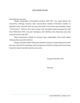 Makalah e goverment Unbaja | PDF