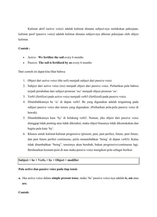 Makalah english ''active n passive voices'' | DOCX