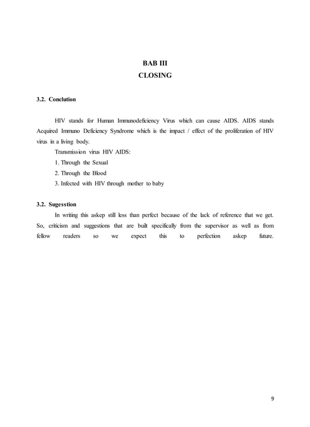 Makalah english ''hiv aids'' | DOCX