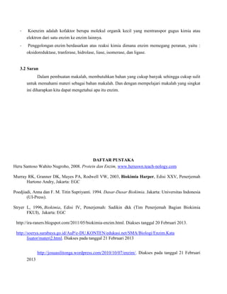 Makalah enzim | PDF