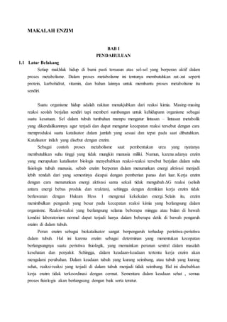 Makalah enzim | DOCX