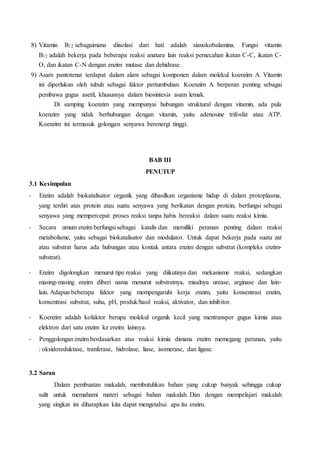 Makalah enzim | DOCX