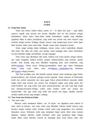 Makalah enzim | DOCX