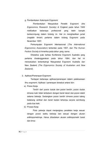 Makalah ergonomi dan faal kerja | DOCX