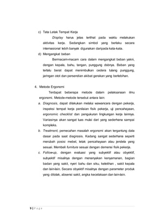 Makalah ergonomi dan faal kerja | DOCX