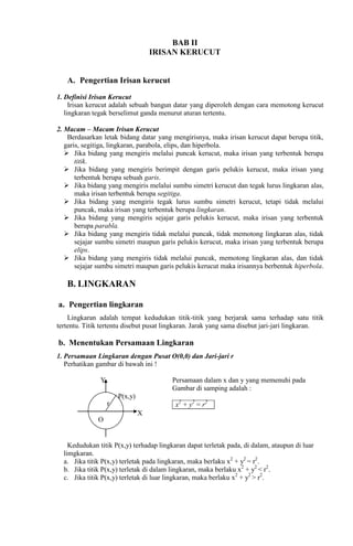 Makalah irisan kerucut | DOCX