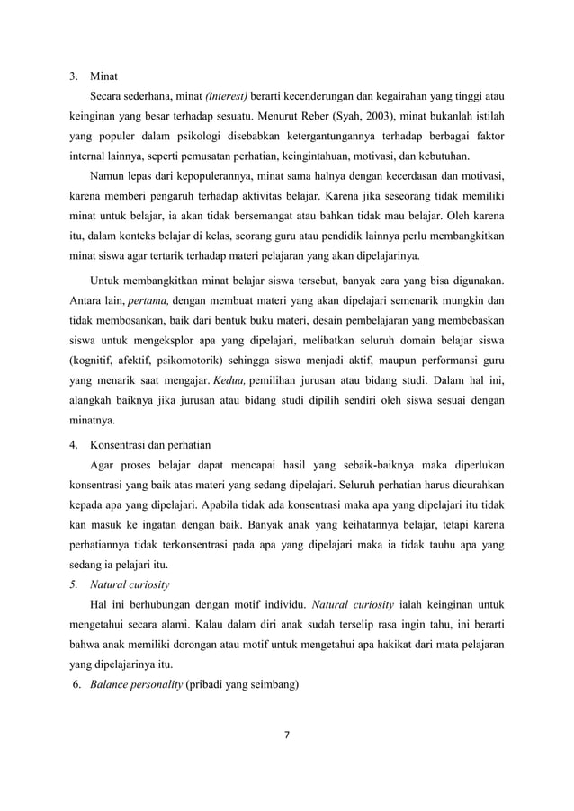 Makalah faktor faktor yang mempengaruhi belajar (kelompok 10) | DOCX