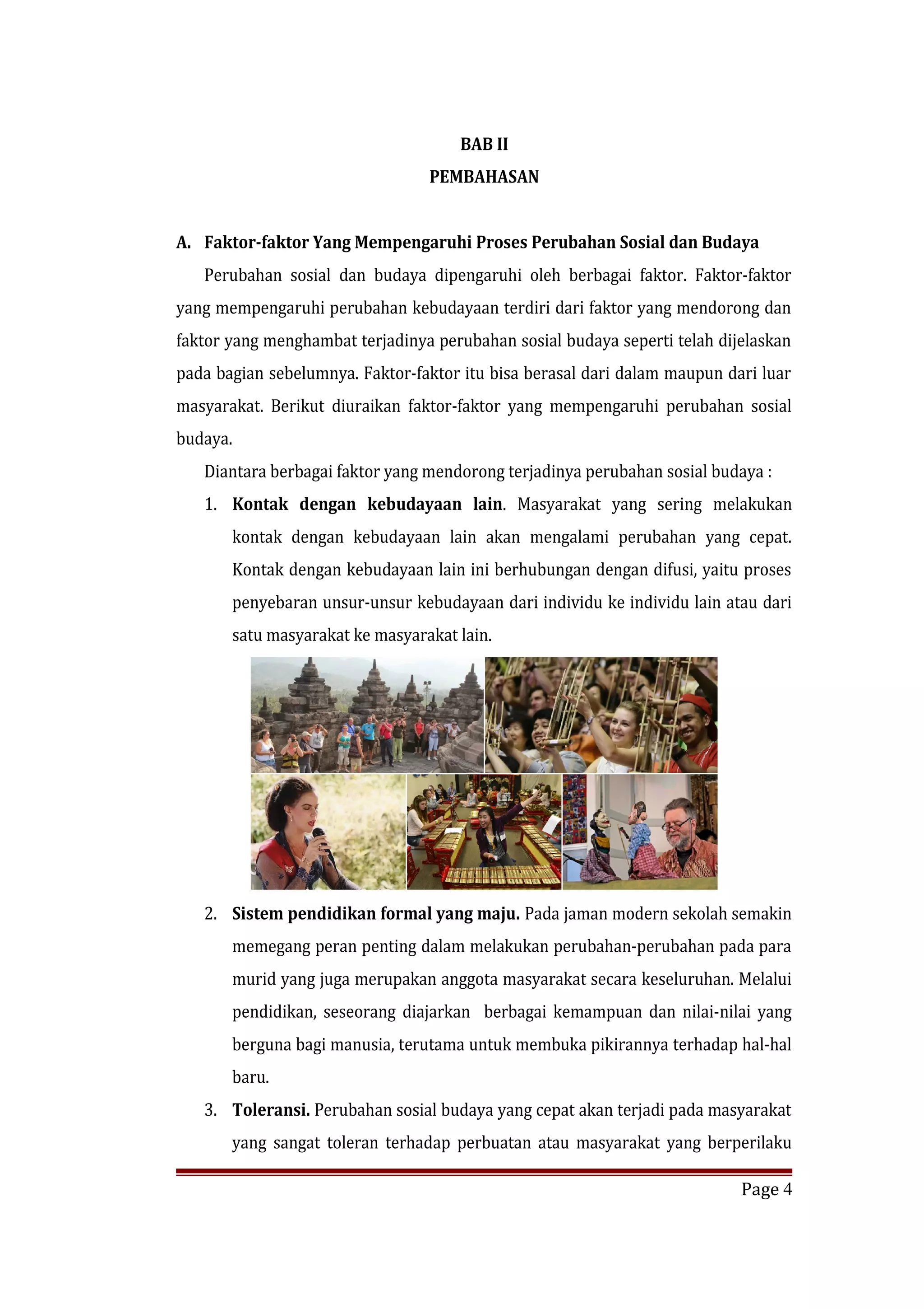 faktor penghambat perubahan sosial budaya | PDF