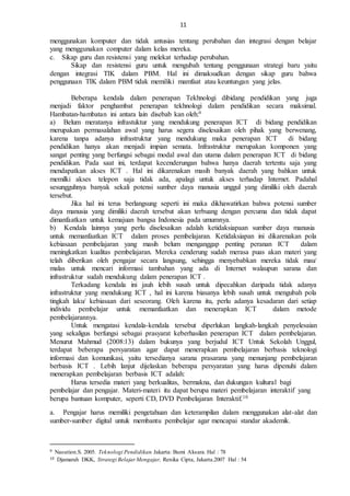 Makalah faktor yang mempengaruhi ict dalam pendidikan | PDF