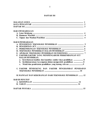 Makalah faktor yang mempengaruhi ict dalam pendidikan | PDF