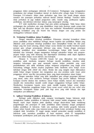 Makalah faktor yang mempengaruhi ict dalam pendidikan | PDF