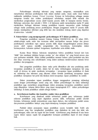 Makalah faktor yang mempengaruhi ict dalam pendidikan | PDF