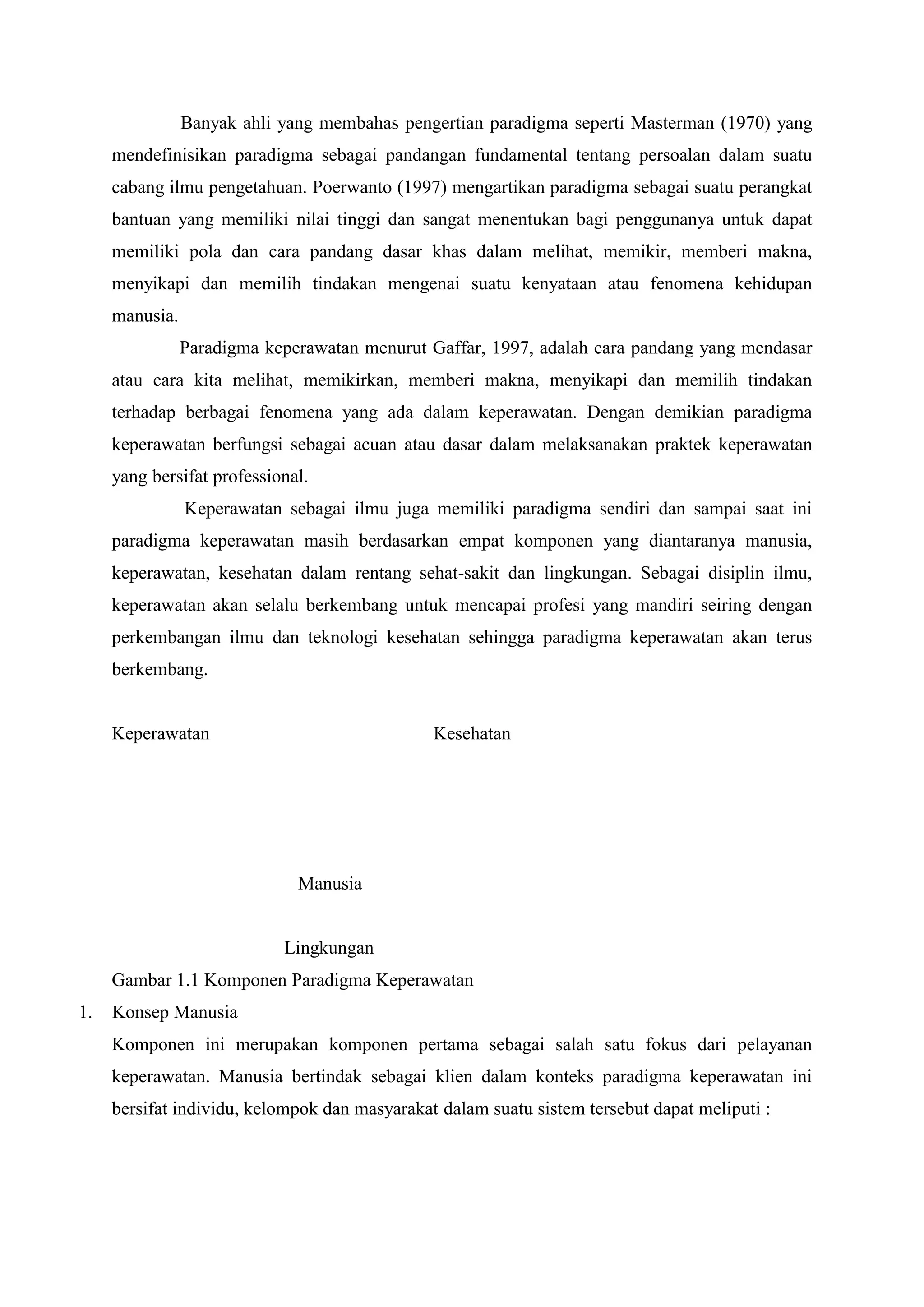 Makalah falsafah dan paradigma keperawatan | DOCX
