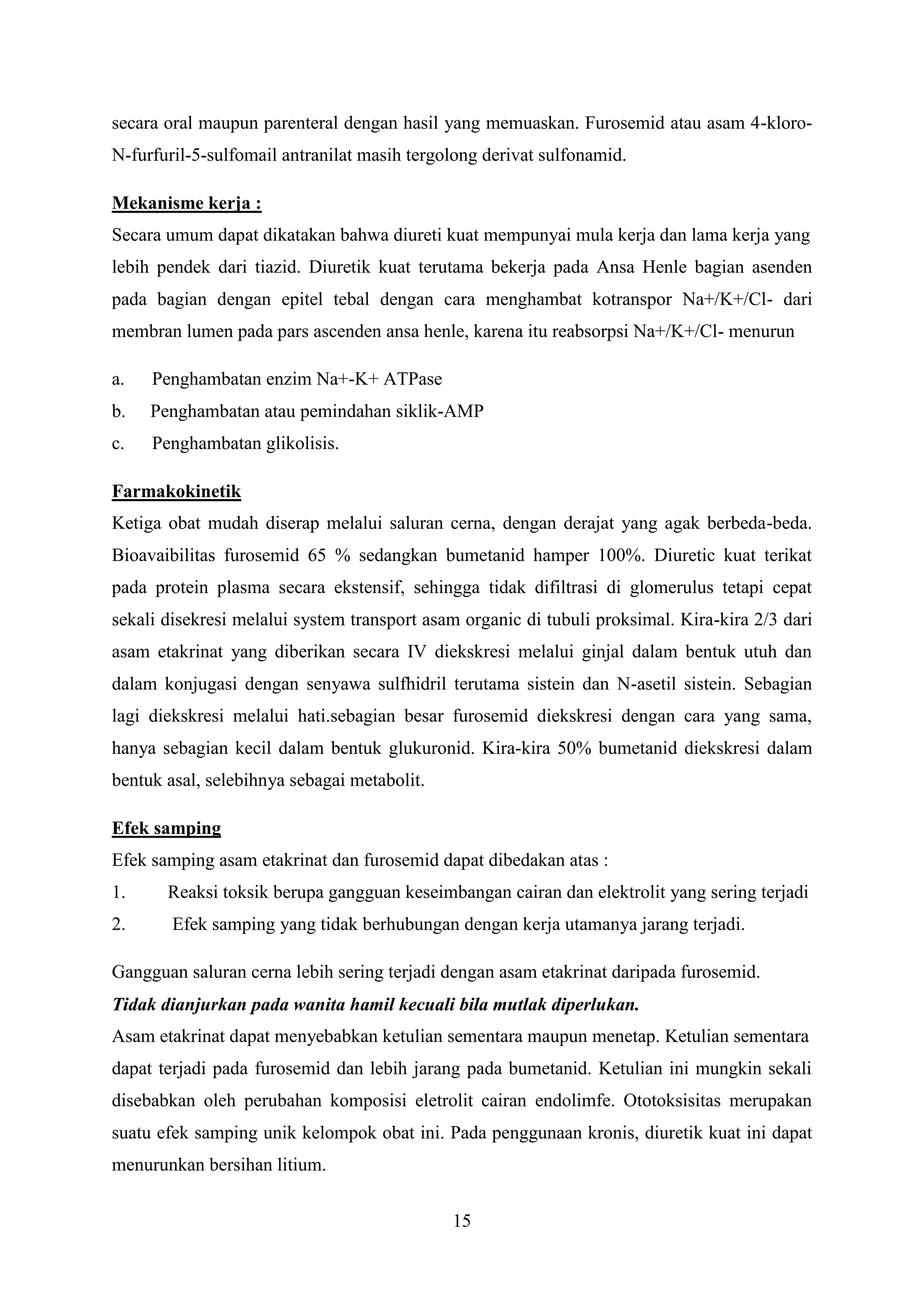 farmakologi Diuretik | DOCX