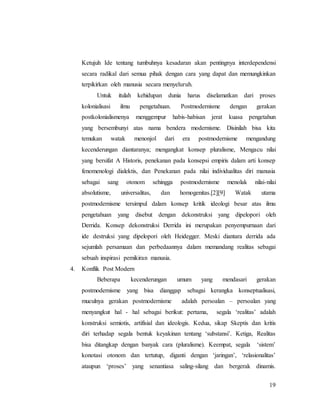 Perbandingan Filsafat Ilmu Modern dan Postmodern | DOCX