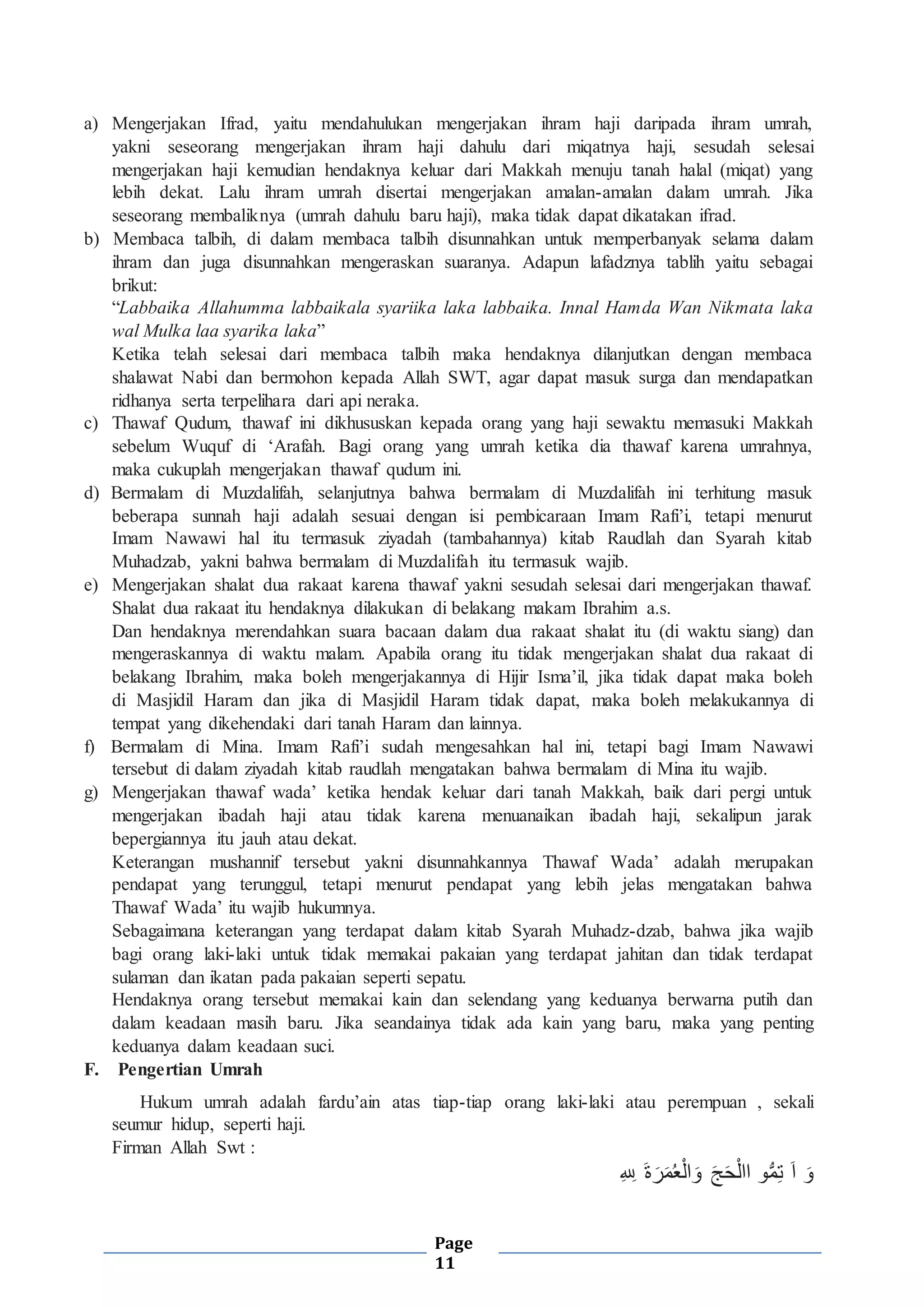 Makalah Haji dan Umroh (Fiqih) | DOCX