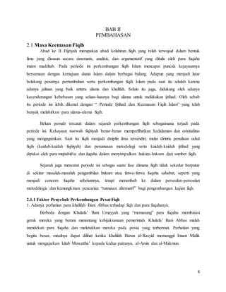 Makalah Masa Keemasan dan Kemunduran Fiqh | DOCX