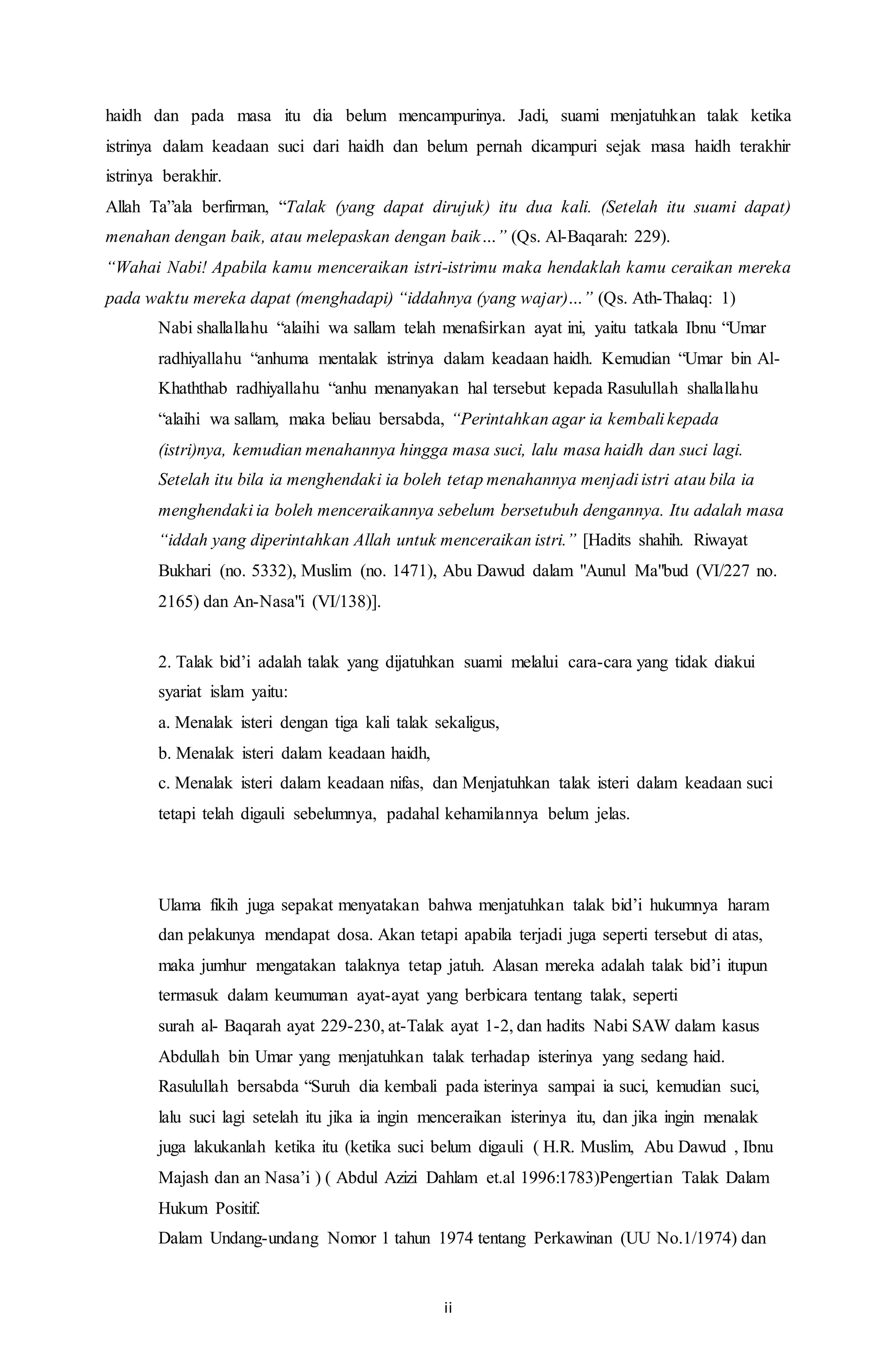 Makalah fiqih talak | DOCX
