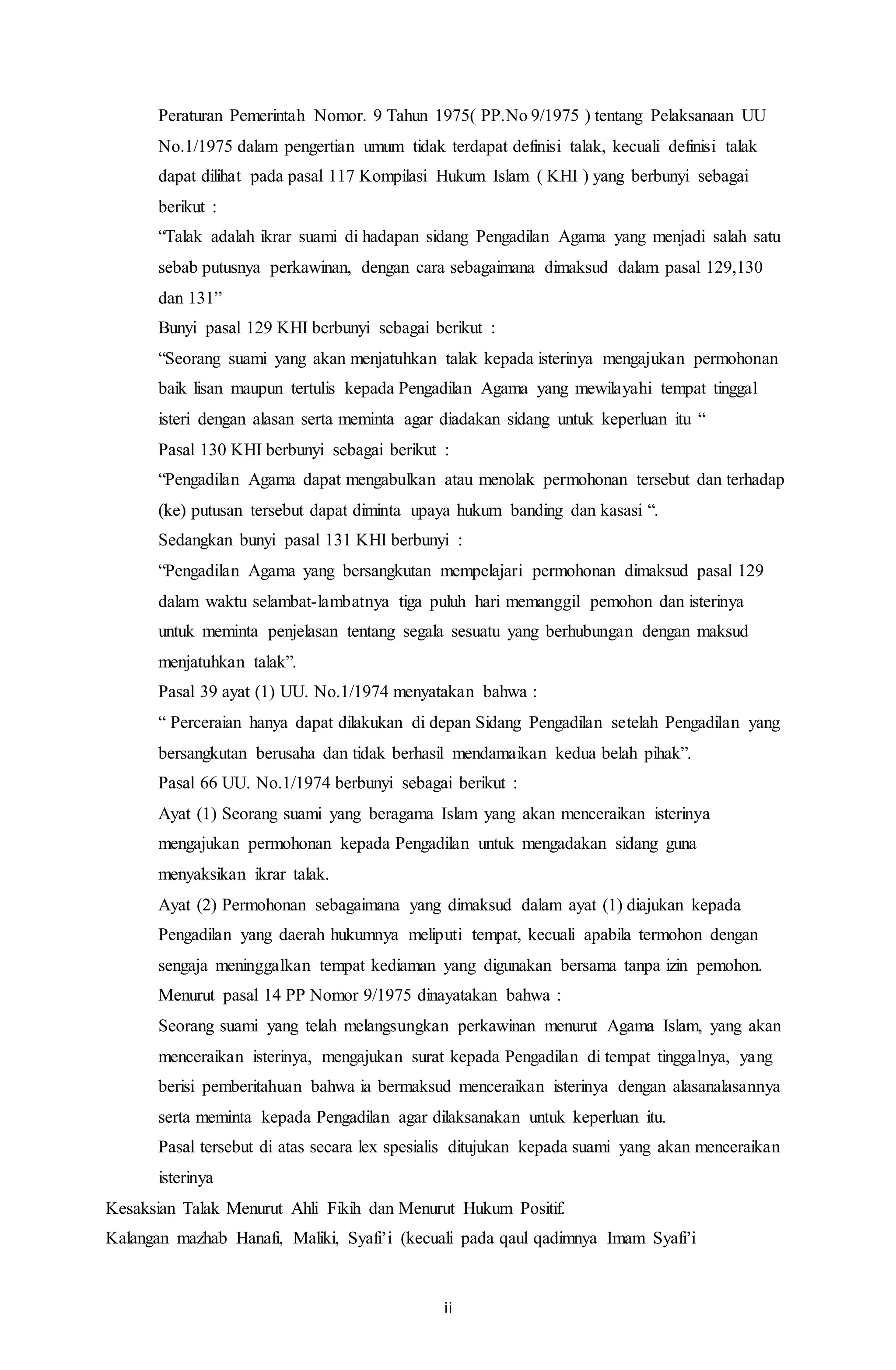 Makalah fiqih talak | DOCX