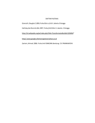 Contoh Makalah Fisika Magnet | DOCX